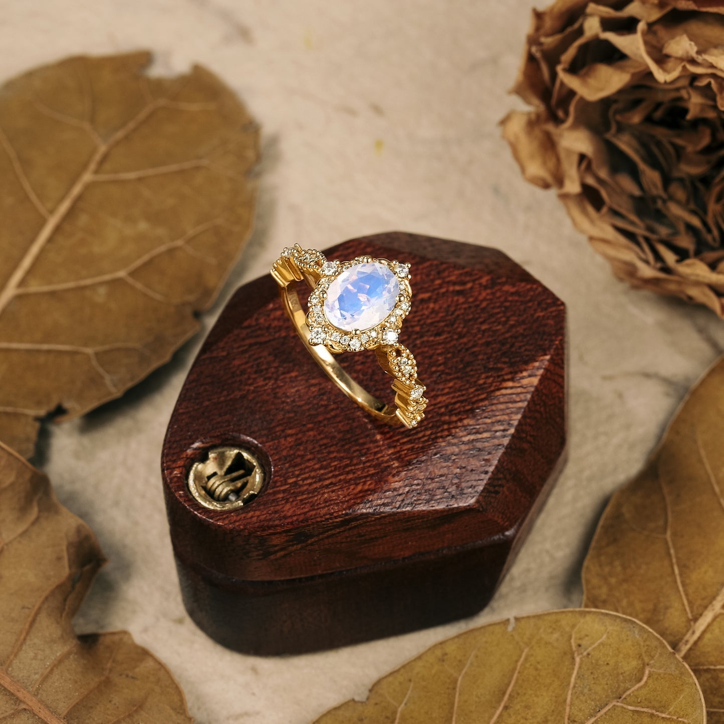 Handcrafted Natural Moonstone Rings - Customized Just for You
